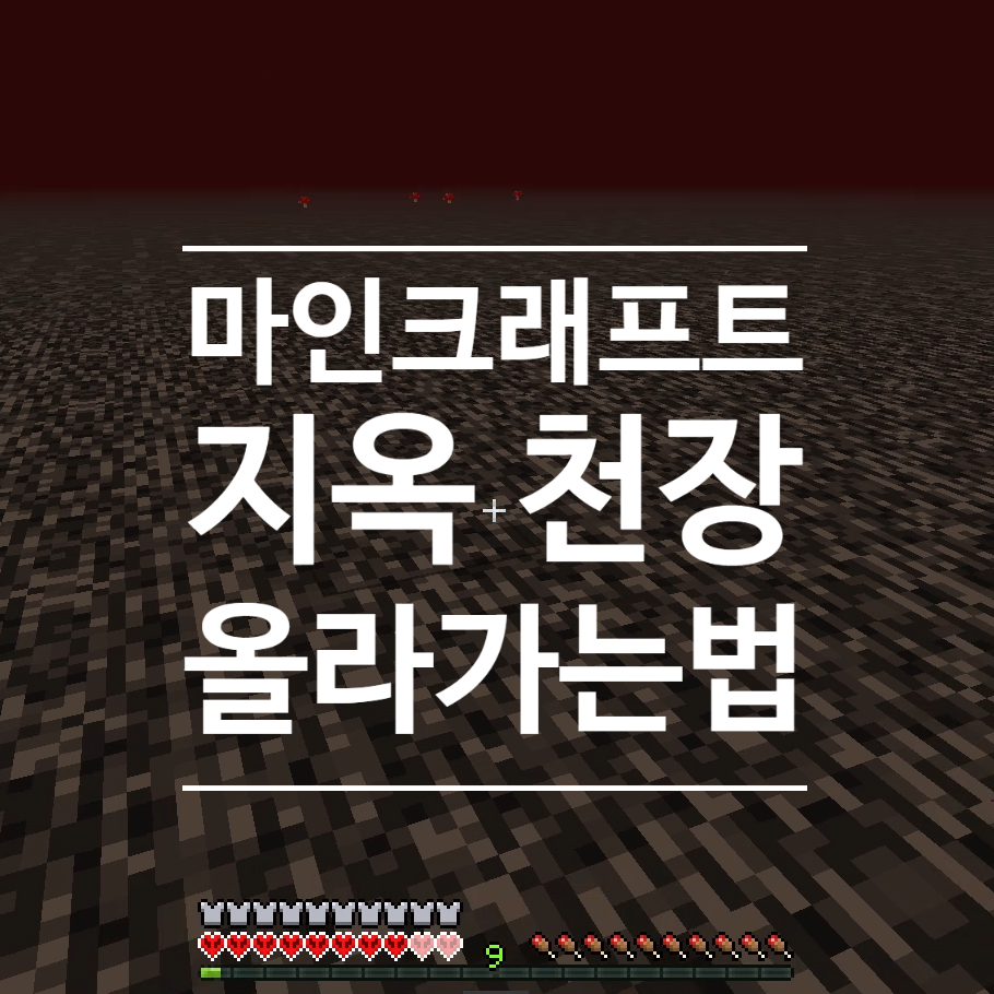 마인크래프트 지옥네더 천장 위로 올라가는 법 공략 간단한 방법 네이버 블로그