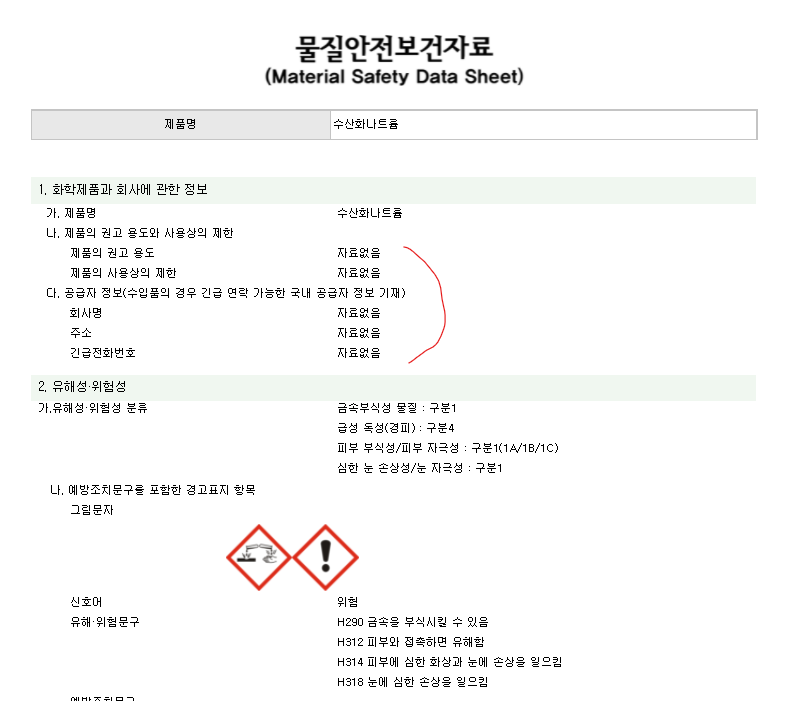 화학물질 MSDS 작성법 정리. 누가 작성하고 누가 비치해야 할까? : 네이버 블로그