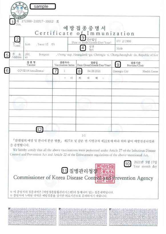 코로나 19 백신접종증명서영문 발급방법질병관리청 네이버 블로그