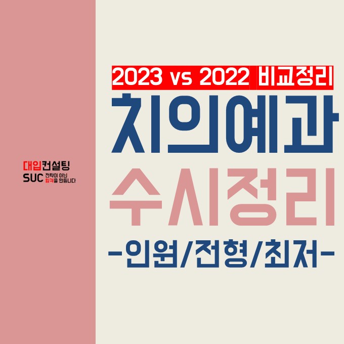 2023학년도 치대 수시 인원 전형 최저 정리 2022학년에 비해 달라진 점 네이버 블로그