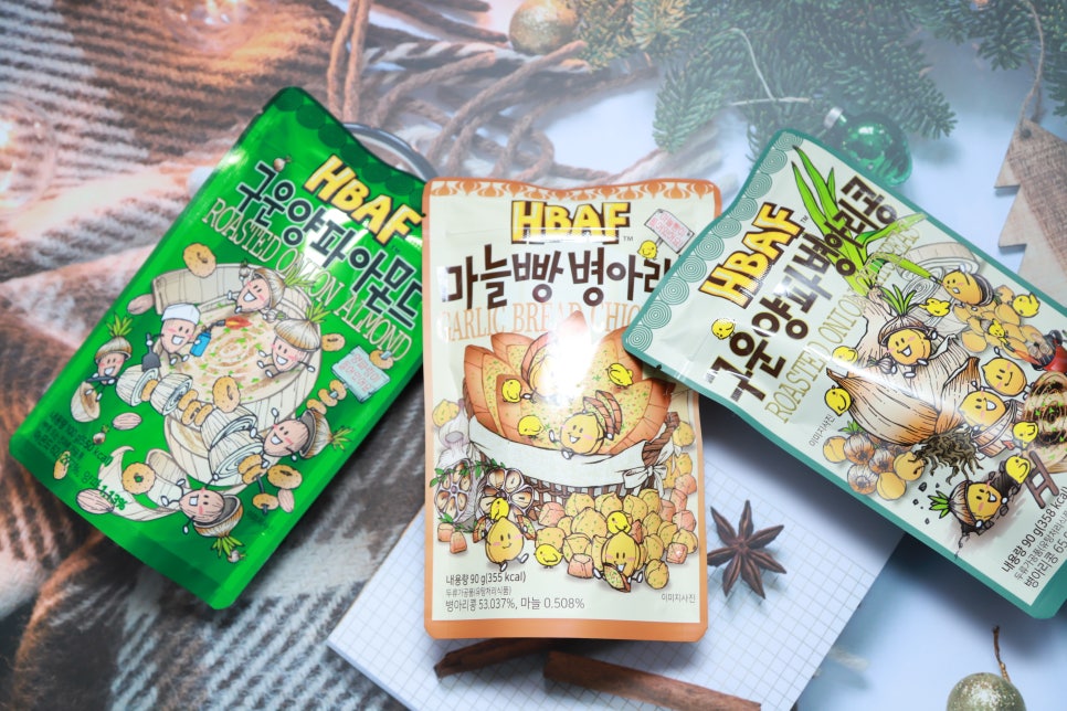 바프 아몬드k아몬드 Hbaf 마늘빵 병아리콩 구운양파 병아리콩 구운양파 아몬드 2월 혜택으로 저렴하게 구매한 후기