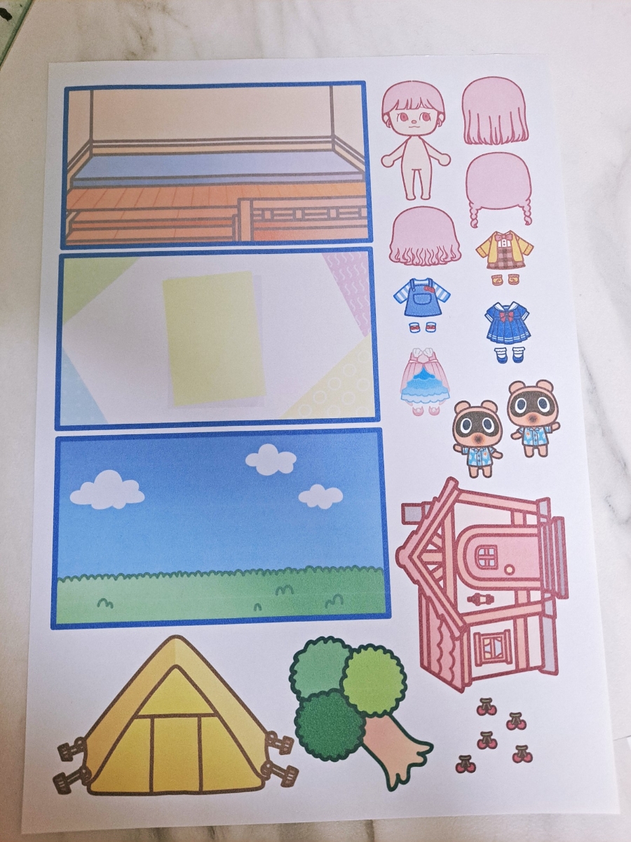 동물의숲 종이인형놀이 / 그림그리는랭이 만들기 무료도안 : 네이버 블로그