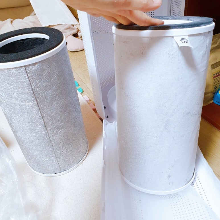 이노뷰 스위스밀리터리 360도 프레시 타워 공기청정기 필터 교체 내돈내산 : 네이버 블로그