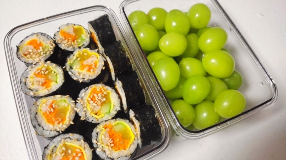 난생처음 싸보는 초등소풍도시락 간단하게 김밥과일 다이소도시락통 네이버 블로그