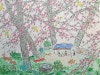일상의 여유와 행복한 삶의 모습 이왈종판화 제주생활의 중도 제주도 서귀포 풍경속에 특유의 유머러스하고 정겨운 감각으로 표현된