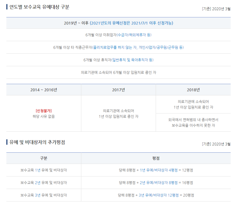 물리치료사 보수교육 면제신청 및 유예대상 네이버 블로그