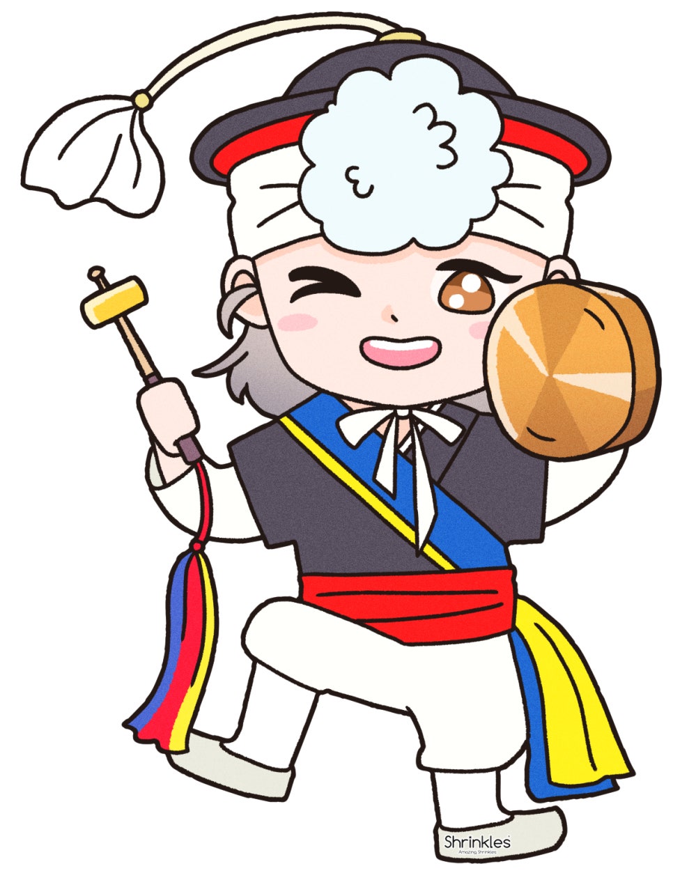 슈링클스도안악기 16 꽹과리 도안 일러스트 메이크래프트 만들기 네이버 블로그