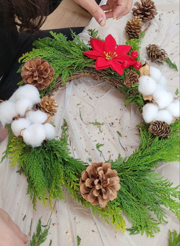 12월 크리스마스리스♡ 단체수업 : 네이버 블로그