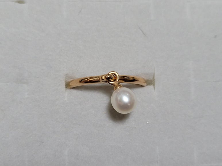 PANDORA 187525P ROSE GOLD CONTEMPORARY PEARL RING 판도라 로즈골드 컨템포러리 진주 반지 ...