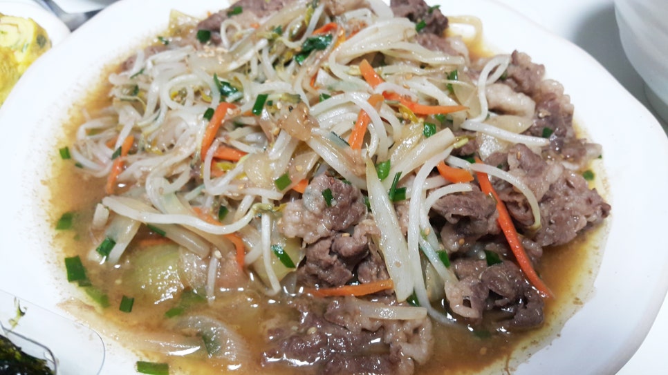 아삭이는 식감의 숙주와 부드러운 차돌밖이볶음 숙주차돌박이볶음 차돌박이숙주볶음 맛있는숙주요리 차돌박이볶음만드는방법 네이버 블로그
