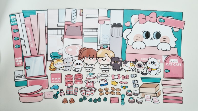 고양이카페 스퀴시북diy 무료도안 네이버 블로그