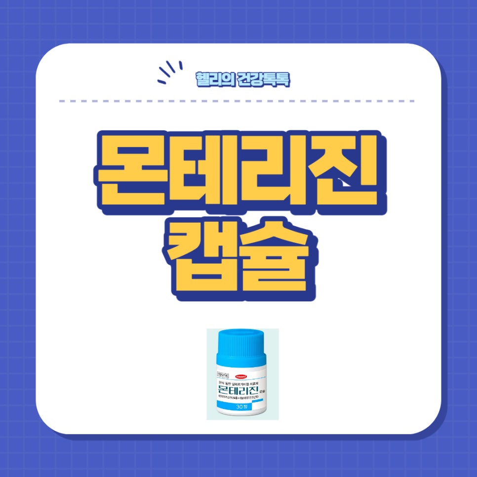 몬테리진캡슐 효과 부작용 비염 천식치료제 : 네이버 블로그