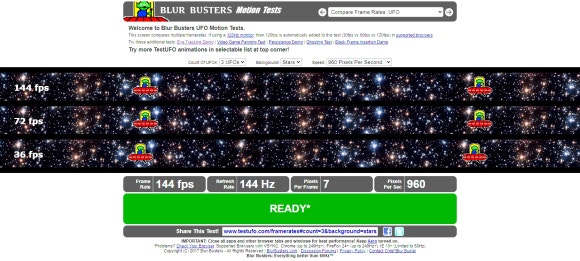 [IT] 모니터 프레임 테스트 사이트 - UFO Test: Multiple Framerates (testufo.com ...