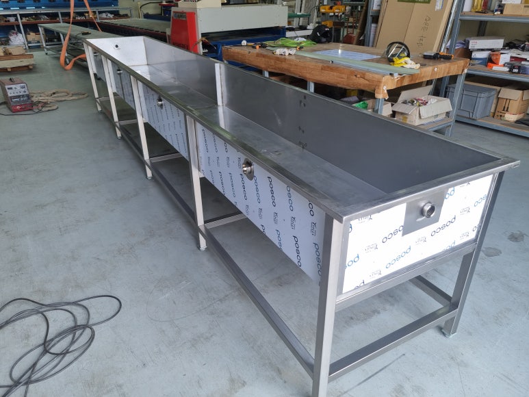 SUS 304 스텐 1.5T 5M세척조, 보관대 주문 제작 : 네이버 블로그