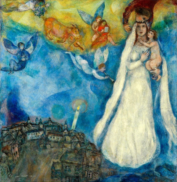 마르크 샤갈(Marc Chagall)의 산책, 작품 해석:행복한 상상을 그린 화가 : 네이버 블로그
