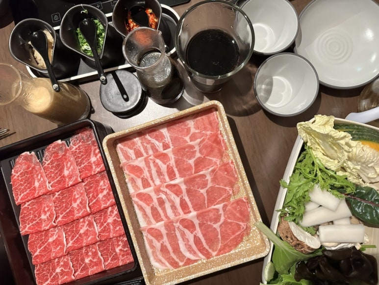 여의도 맛집 모던샤브하우스 시그니처 코스 돌아기와 함께 식사 아기의자가능 네이버 블로그