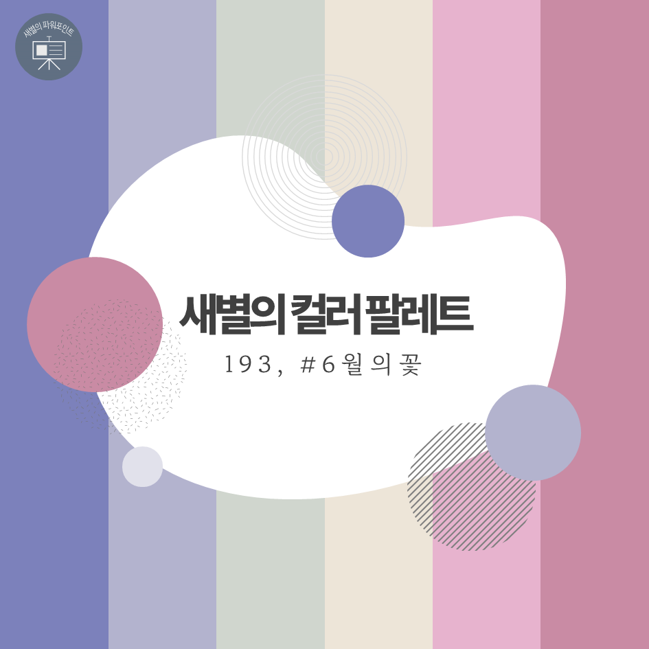피피티 색조합 추천 새별 컬러 팔레트 193 6월의 꽃 Ppt 템플릿 새별의 파워포인트 네이버 블로그