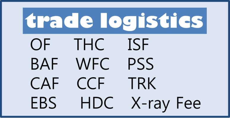 무역물류 비용, 물류비용 용어, OF, BAF, CAF, EBS, THC, WFC, CCF, ISF 등 : 네이버 블로그