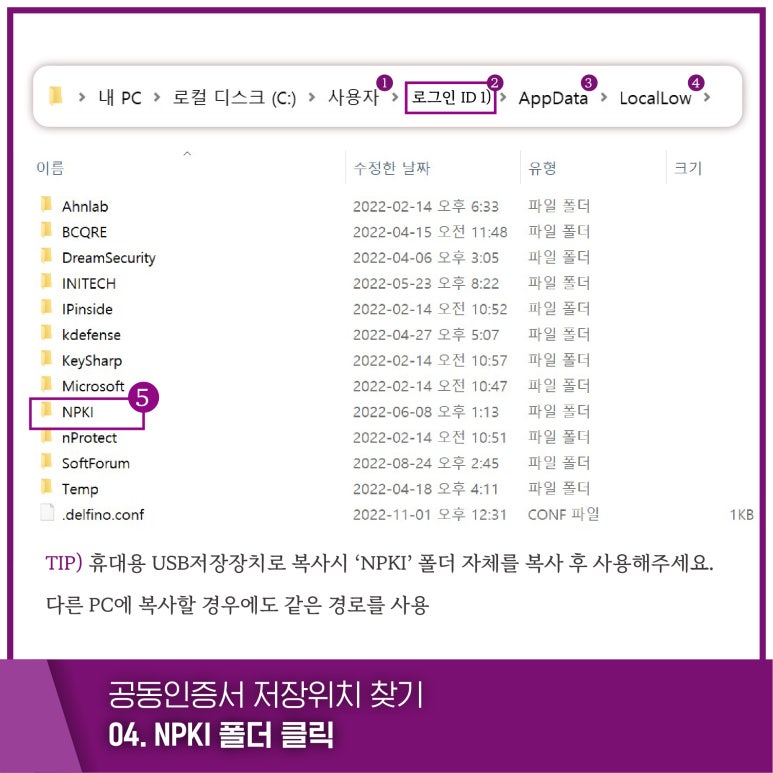 공동인증서 저장위치인 NPKI 폴더와 파일 복사하는 방법 : 네이버 블로그