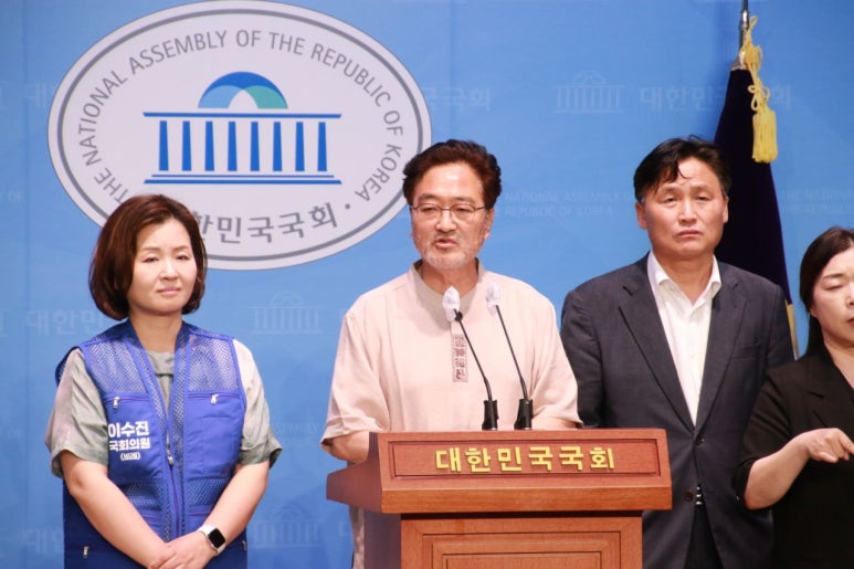 시사프리신문 우원식 국회의원 후쿠시마 오염수 방류저지 단식농성 기자회견
