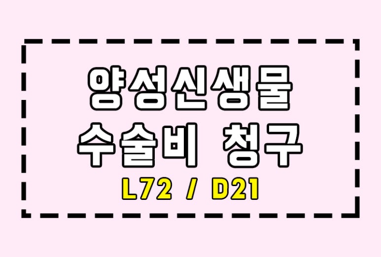 L72 D21 표피낭종 피지낭종 피부낭종 양성신생물 수술비 청구후기. : 네이버 블로그