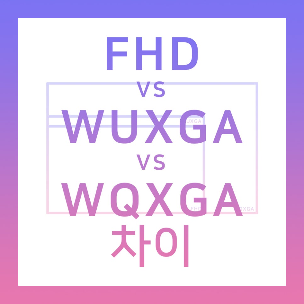 노트북 해상도 FHD vs WUXGA vs WQXGA 차이점 : 네이버 블로그