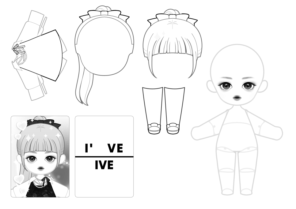 Paper Diy🖤아이브 미니 앨범 만들기🖤무료도안무료배포 네이버 블로그
