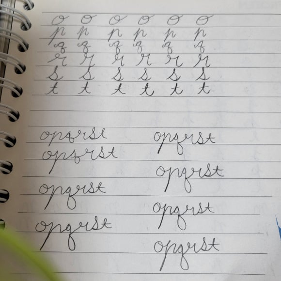 영어 알파벳 필기체 연습하기 O 부터 T 까지 완벽한 지렁이글씨 네이버 블로그