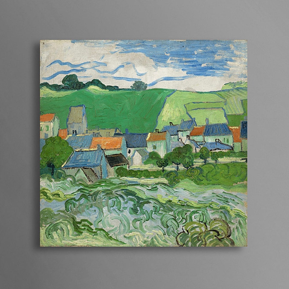 빈센트 반 고흐 작품 View Of Auvers 집 거실에 걸면 좋은 캔버스 그림액자 네이버 블로그