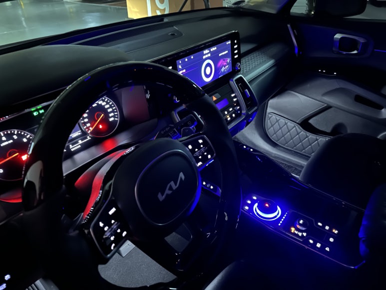 기아 쏘렌토MQ4 실내 엠비언트 DIY 1탄 (순정연동 모듈 설치, 변속 다이얼 엠비언트) : 네이버 블로그