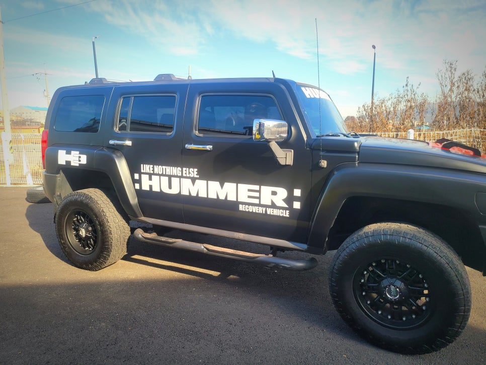 트롤게러지 Hummer H3 험머 H3 3m사틴블랙 전체랩핑 포인트랩핑 데칼 시공 양주 의정부 랩핑 네이버 블로그