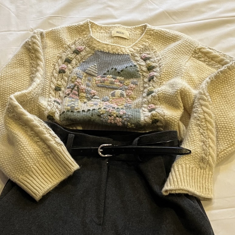 REED KNIT 리드니트, 인타샤 기법으로 디테일이 가득 귀여운 니트 : 네이버 블로그