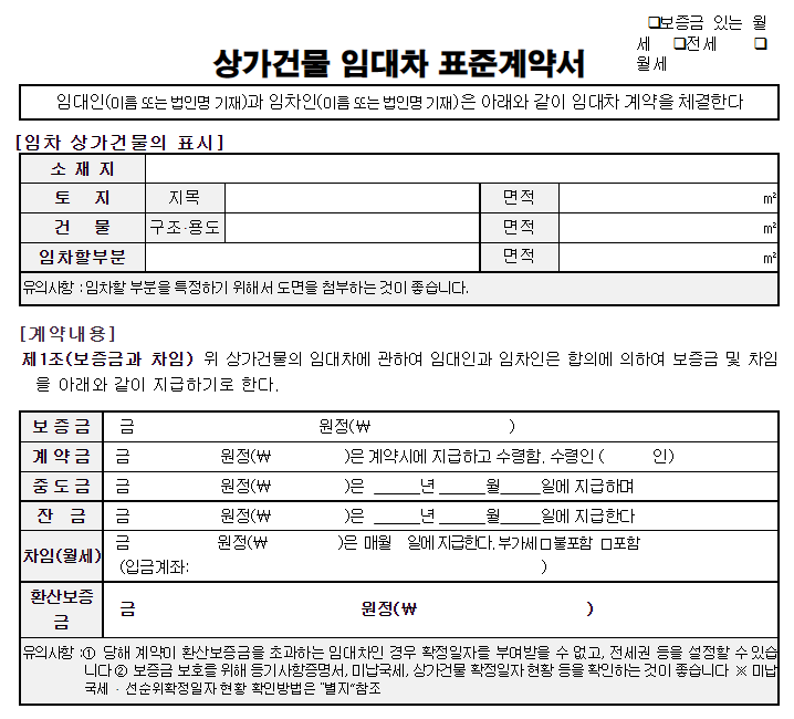 상가 임대차계약 시 임차인 주의사항환산 보증금 확정일자 대항력 최우선변제 네이버 블로그