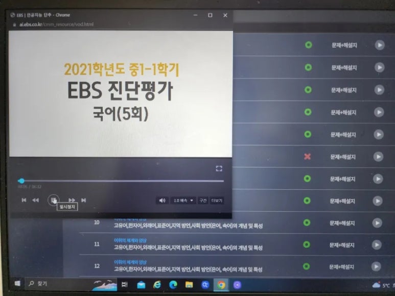 EBS중학 단추(DANCHOO)로 중학교 진단평가 준비해요 : 네이버 블로그