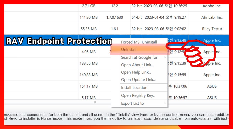 rav endpoint protection 삭제 제거 방법 오류없이 : 네이버 블로그