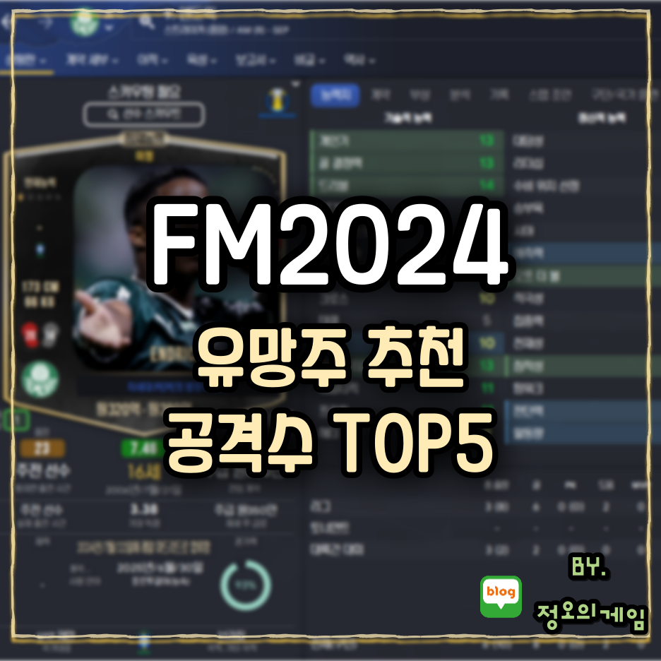 FM2024(풋볼매니저2024) 유망주 공격수 스트라이커 TOP5 : 네이버 블로그