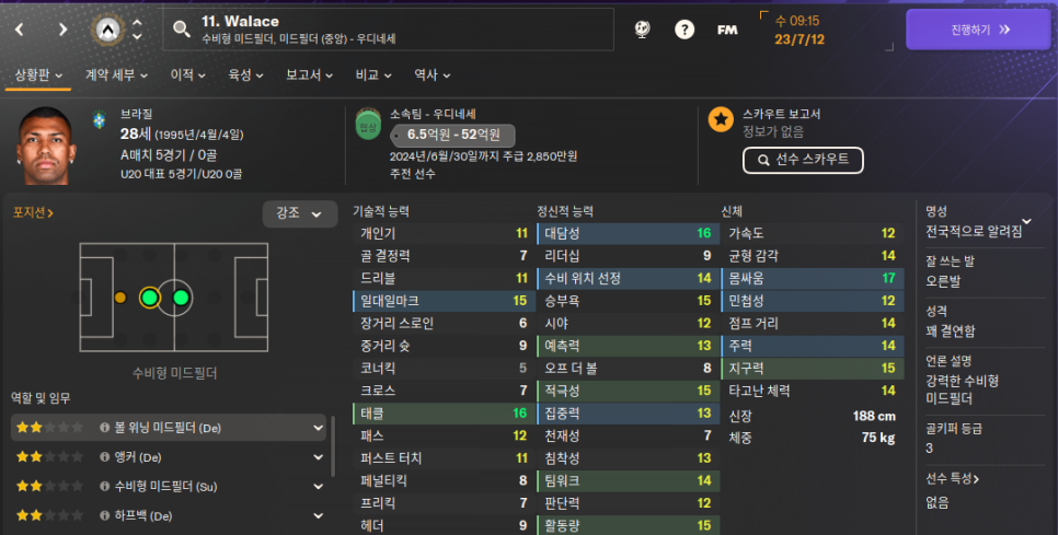 FM2024 가성비 선수 추천! 중미(CM)와 수미(CDM) 리스트 : 네이버 블로그