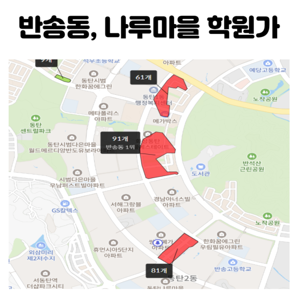경기도 화성시 동탄 1,2신도시 학군 학교 아파트 분석 - 플팍스(plpax)