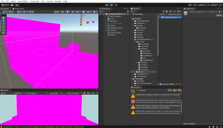 Unity Asset Import(에셋 불러오기) 및 핑크색 URP 해결(메테리얼/재질 핑크색 문제 해결) : 네이버 블로그