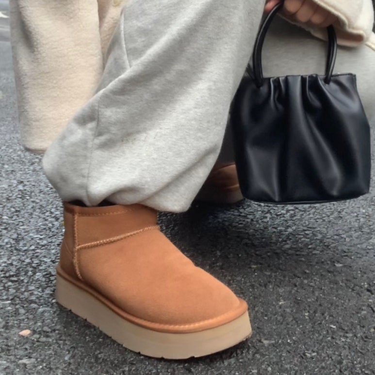 오찌 벌루니 플랫폼 미니 카멜 / 겨울 부츠 스트릿 코디 및 착화감 후기 : 네이버 블로그