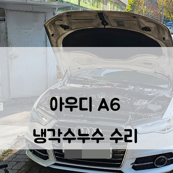 아우디 A6 냉각수 레벨 낮음 경고등 오일 쿨러 및 냉각수 차단밸브 교체 수리 광주 아우디 수리업체 H모터스 용봉점