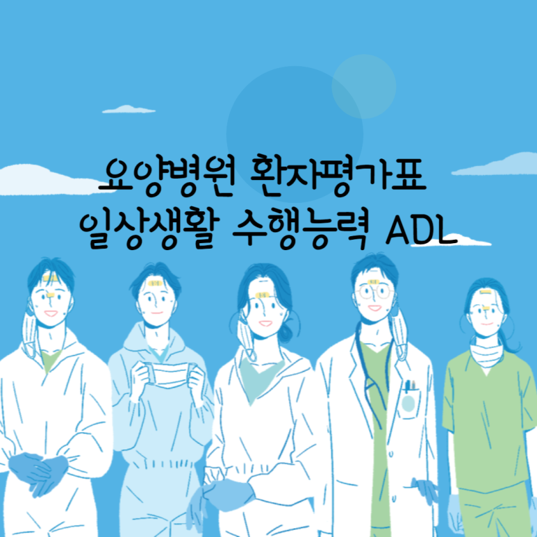 요양병원 환자평가표 일상생활 수행능력 ADL : 네이버 블로그