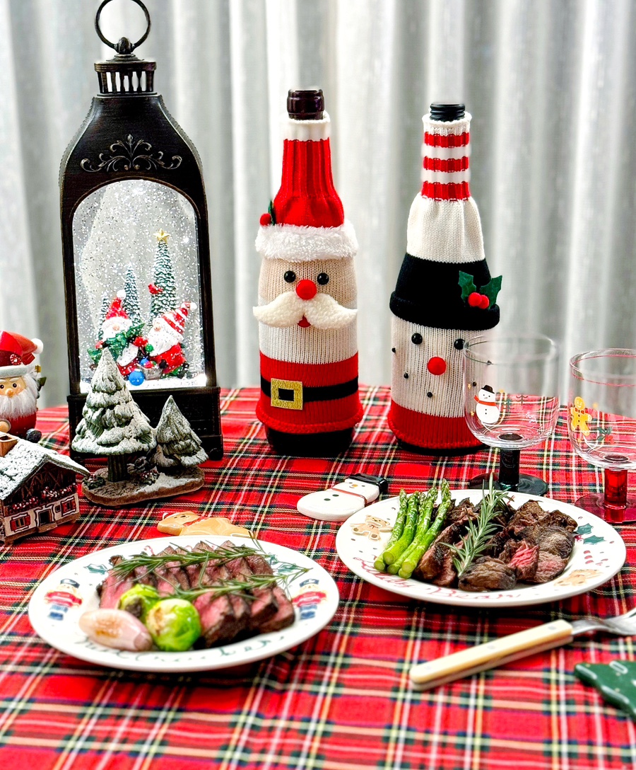 크리스마스 홈파티 음식 소소한형제 채끝 등심 스테이크 연말분위기 완성 : 네이버 블로그