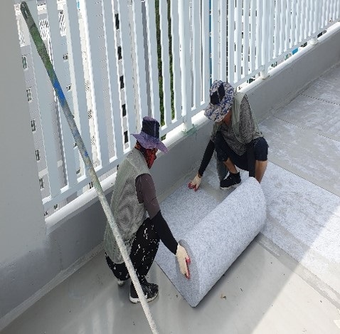 부산 정관 E 아파트 우레탄 복합 시트 방수공사 - 방수도장전문 - (주) 부경IND : 네이버 블로그