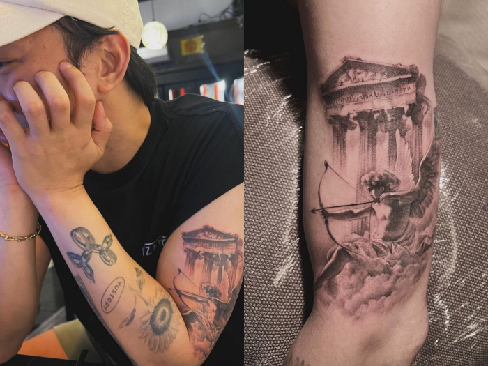 “문신은 이제 그만” 박유천 황하나 문신→ 짱구 문신→ 새로운 그림 팔뚝에 문신 직접 공개 네이버 블로그