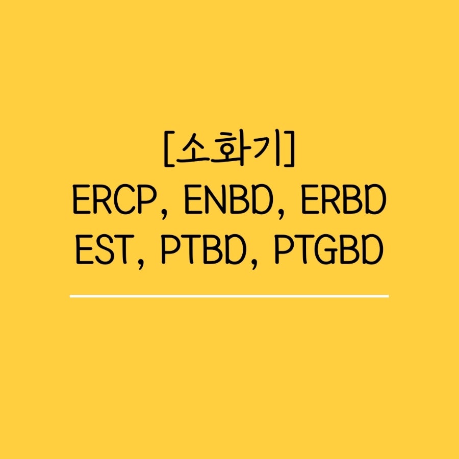 [소화기] ERCP, ENBD, ERBD, EST, PTBD, PTGBD 정리 : 네이버 블로그