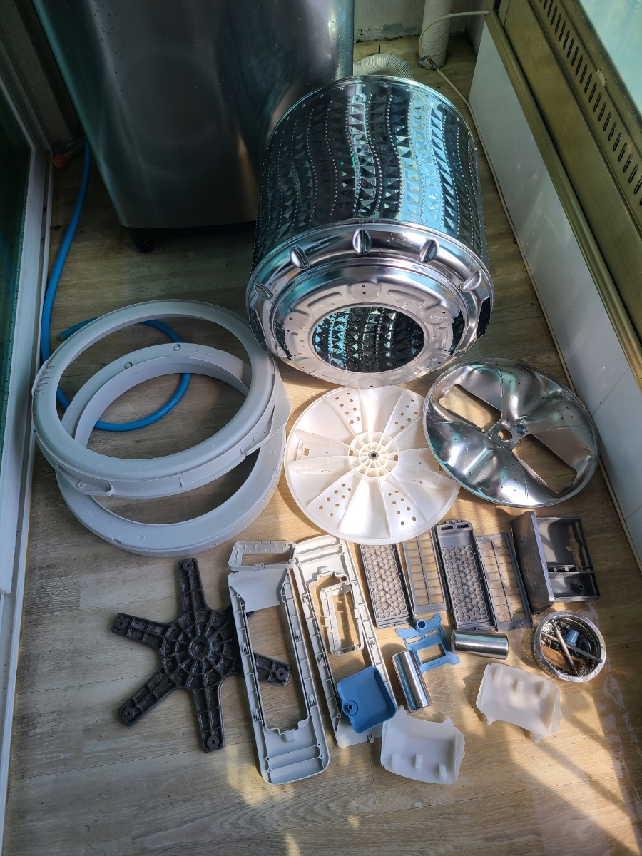 삼성 Samsung activewash wobble diamond filter 16kg WA16J6750KP 일반 세탁기 분해 ...