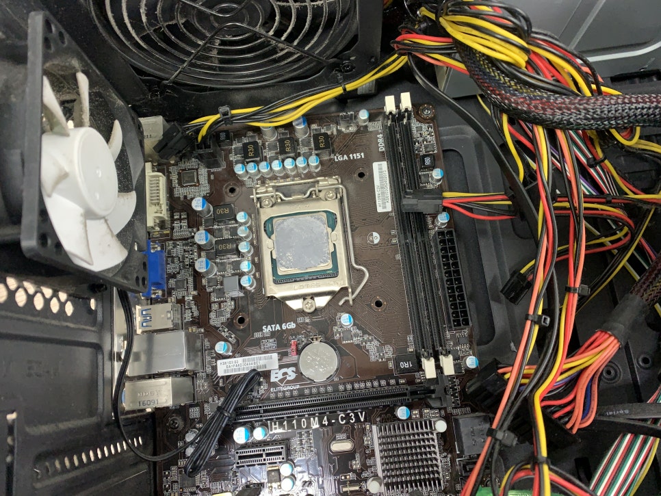 [ 김포 구래동컴퓨터수리 - 킴스컴퓨터 ] 전원안켜지는 사무용 PC 정확한 원인 점검 후 메인보드 교체 수리 하기 : 네이버 블로그