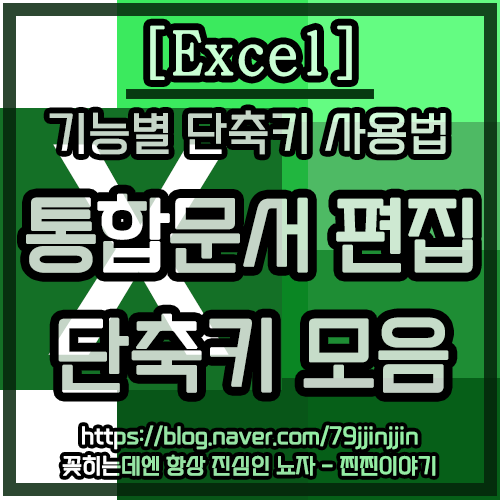 Excel 엑셀 기능별 단축키 사용법 통합문서 편집 단축키 모음 네이버 블로그