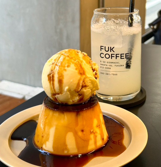 후쿠오카 푸딩 맛집 | [FUK COFFEE] 훅커피, 푹커피 오호리공원점 | 찾아가는 법, 메뉴 추천 : 네이버 블로그